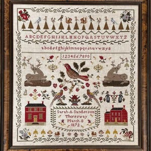 The Scarlett House ~ Sarah Sanderson 1872 Cross Stitch Pattern- New ...
