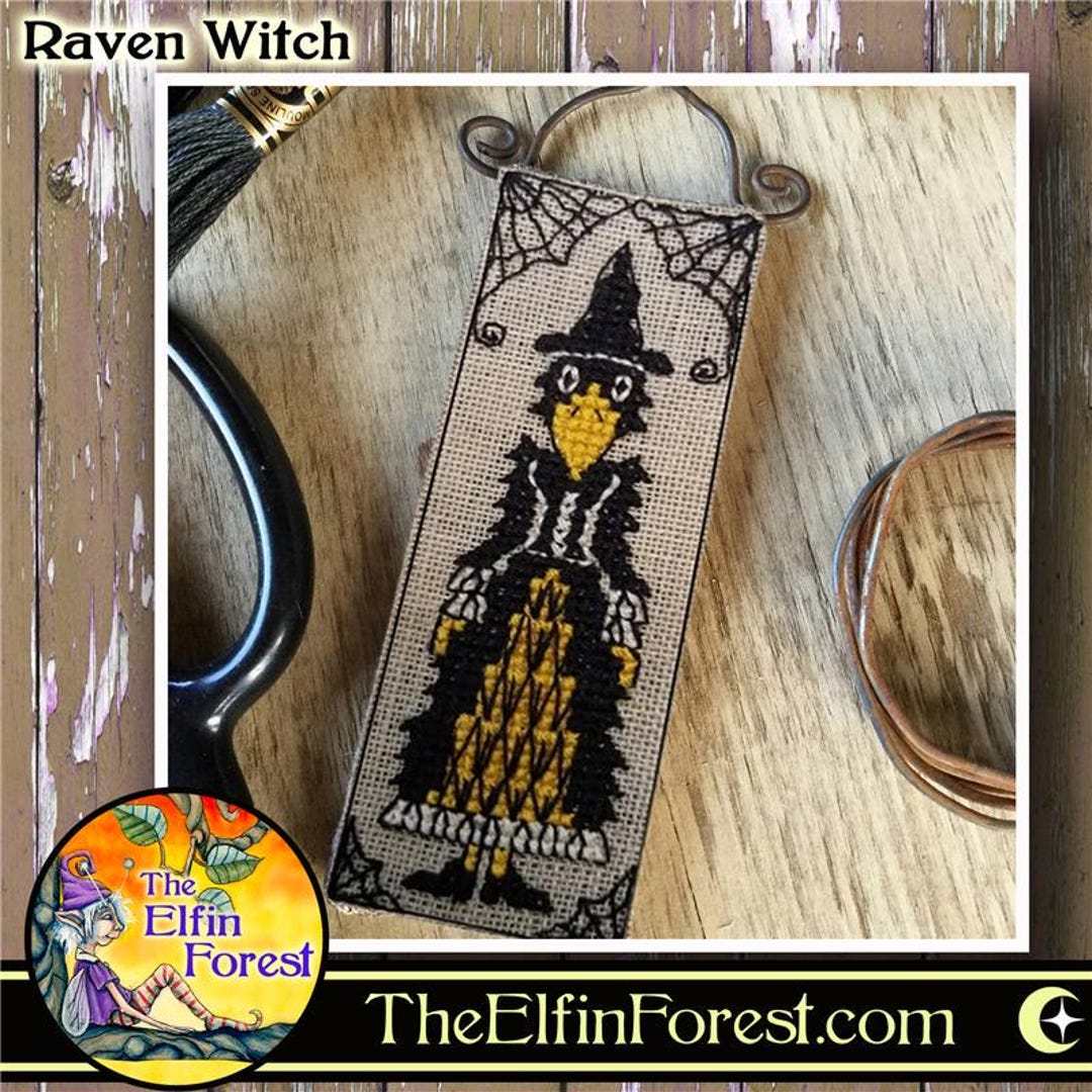 Cara Brown the Elfin Forest Raven Witch Cross Stitch Pattern Cara Brown ...