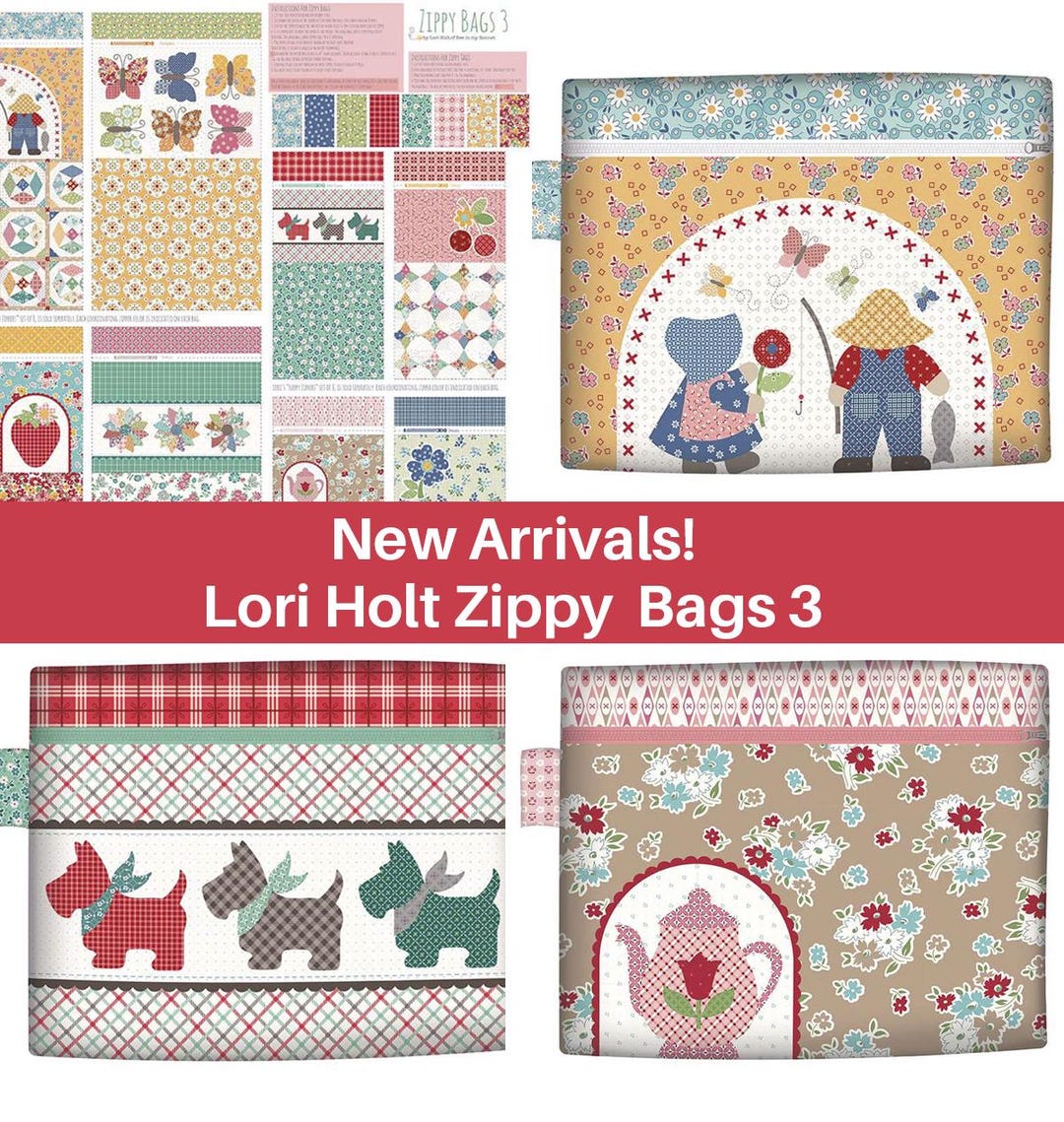 Lori Holt Home Décor Zippy Bags 3 Panel Riley Blake Designs Lori Blake ...
