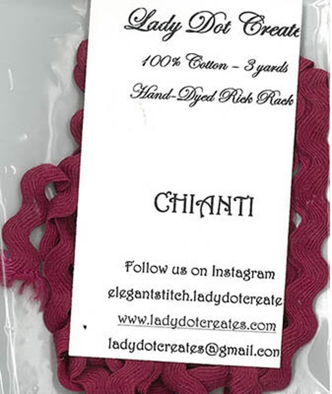 Lady Dot Creates CHIANTI 1/2 RICK RACK 3 Yards - Etsy