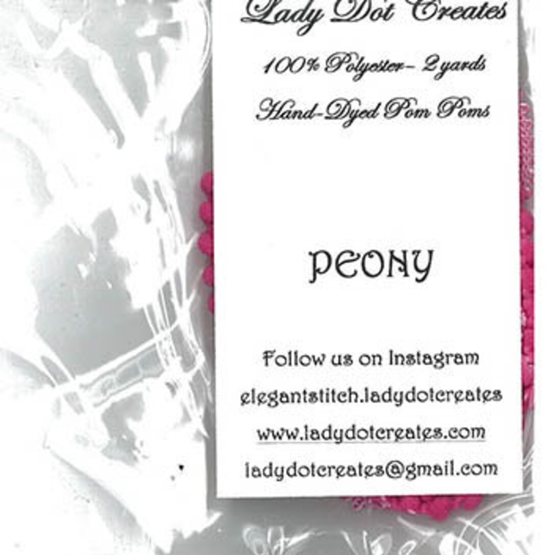 Lady Dot Creates PEONY MINI POM Poms 2 Yards - Etsy