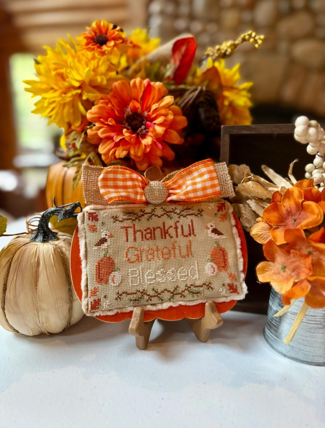 Thankful, Grateful, Blessed Cross Stitch Chart ~ Anabella's Cross ...