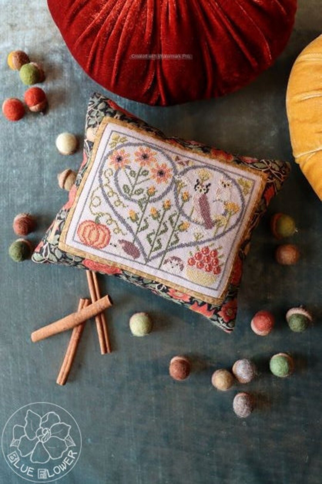 The Blue Flower SEASONS of the Heart Autumn Cross Stitch Chart ~ the ...