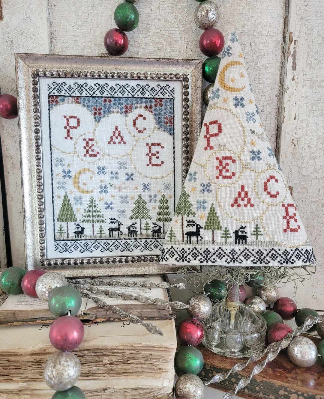 Hello From Liz Mathews FIFTH DAY of CHRISTMAS Cross Stitch Pattern - Etsy