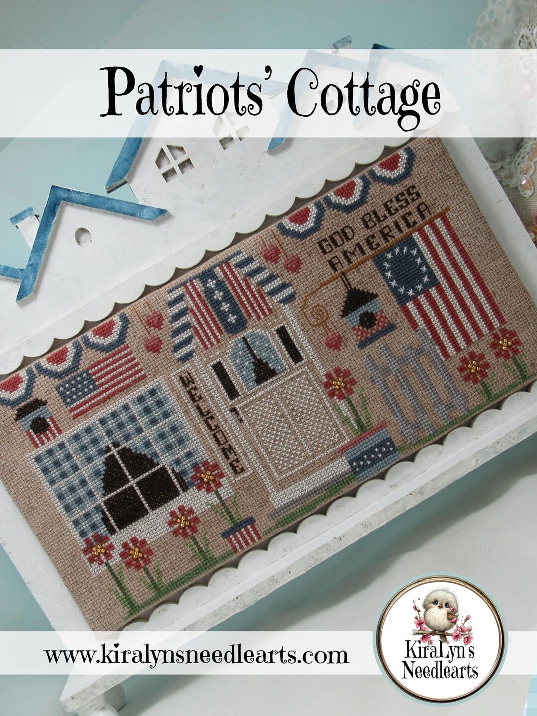 Cross Stitch ~ Patriot's Cottage Cross Stitch Pattern ~ Anabella's ...
