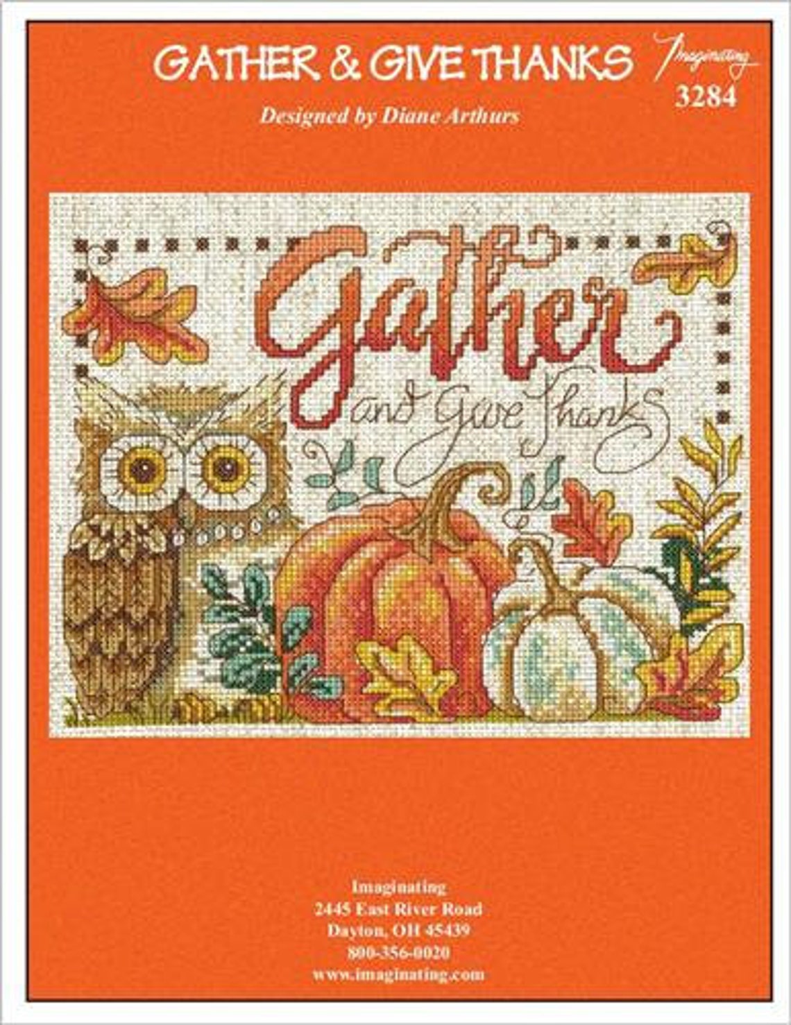 Imaginating GATHER & GIVE THANKS Cross Stitch Pattern - Thanksgiving ...