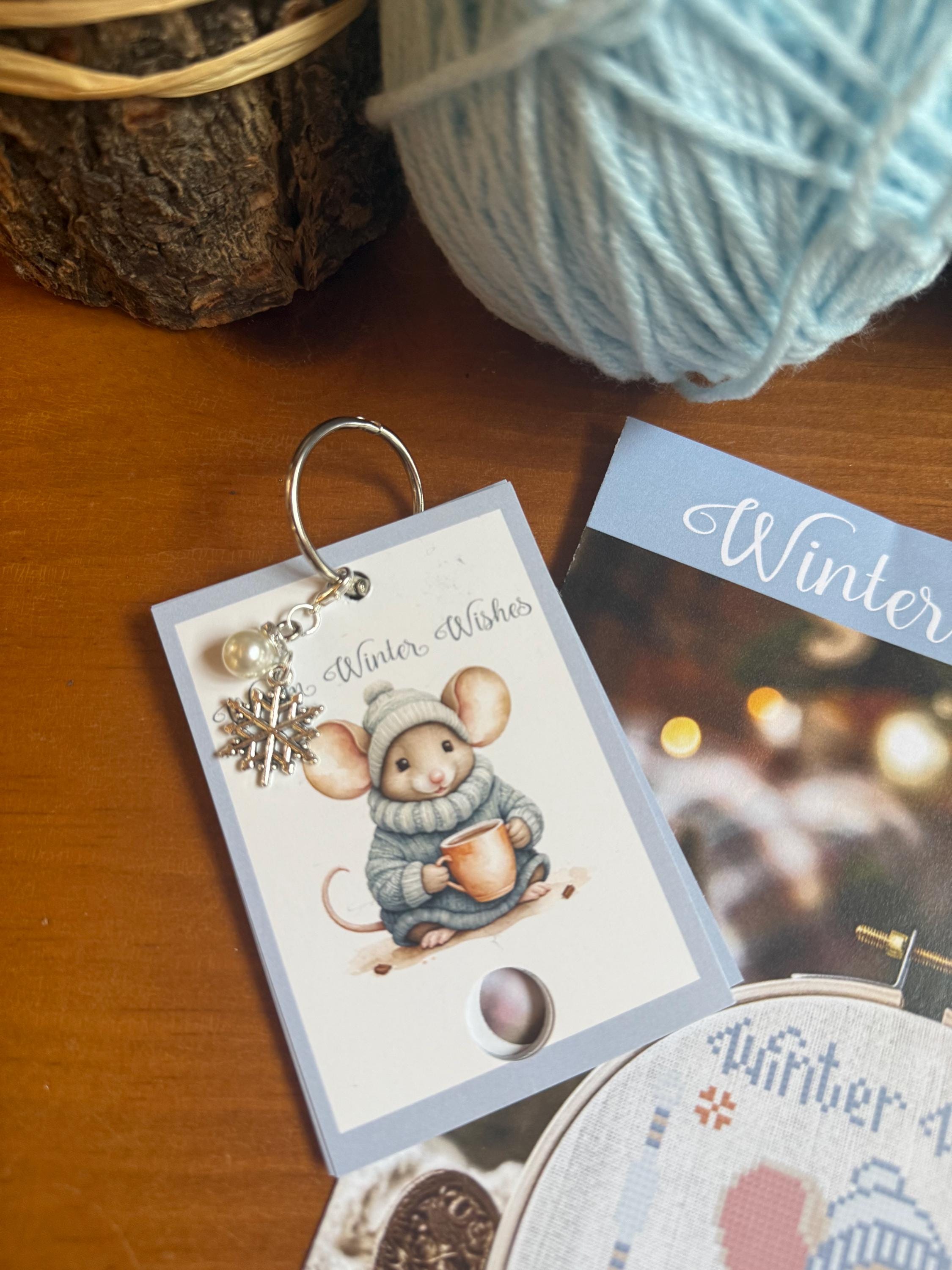 Cross Stitch ~ House Mouse Winter Wishes Floss Drop ~ Winter Floss Drop ...