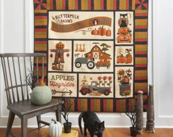Buttermilk Basin Pumpkin Farm Wool Applique Quilt Pattern ~ Christmas ...