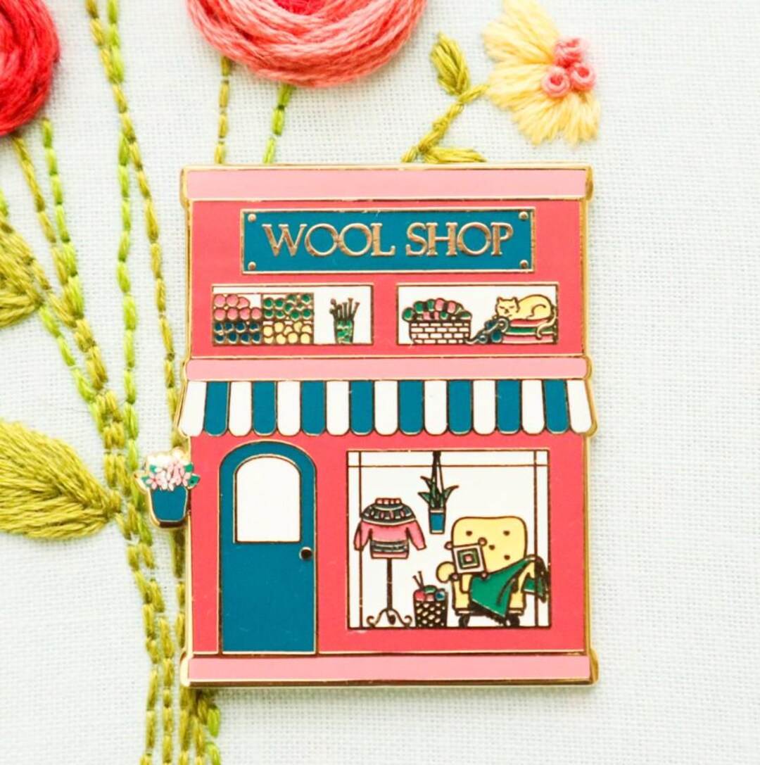 Flamingo Toes Floral Wool Shop Needle Minder ~ Cross Stitch Needle ...
