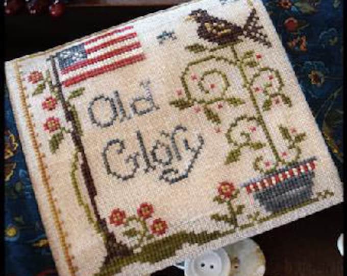 Olde Glory PDF Pattern Chart Cross Stitch Primitive Prim Patriotic Americana Stitching 4th of ...