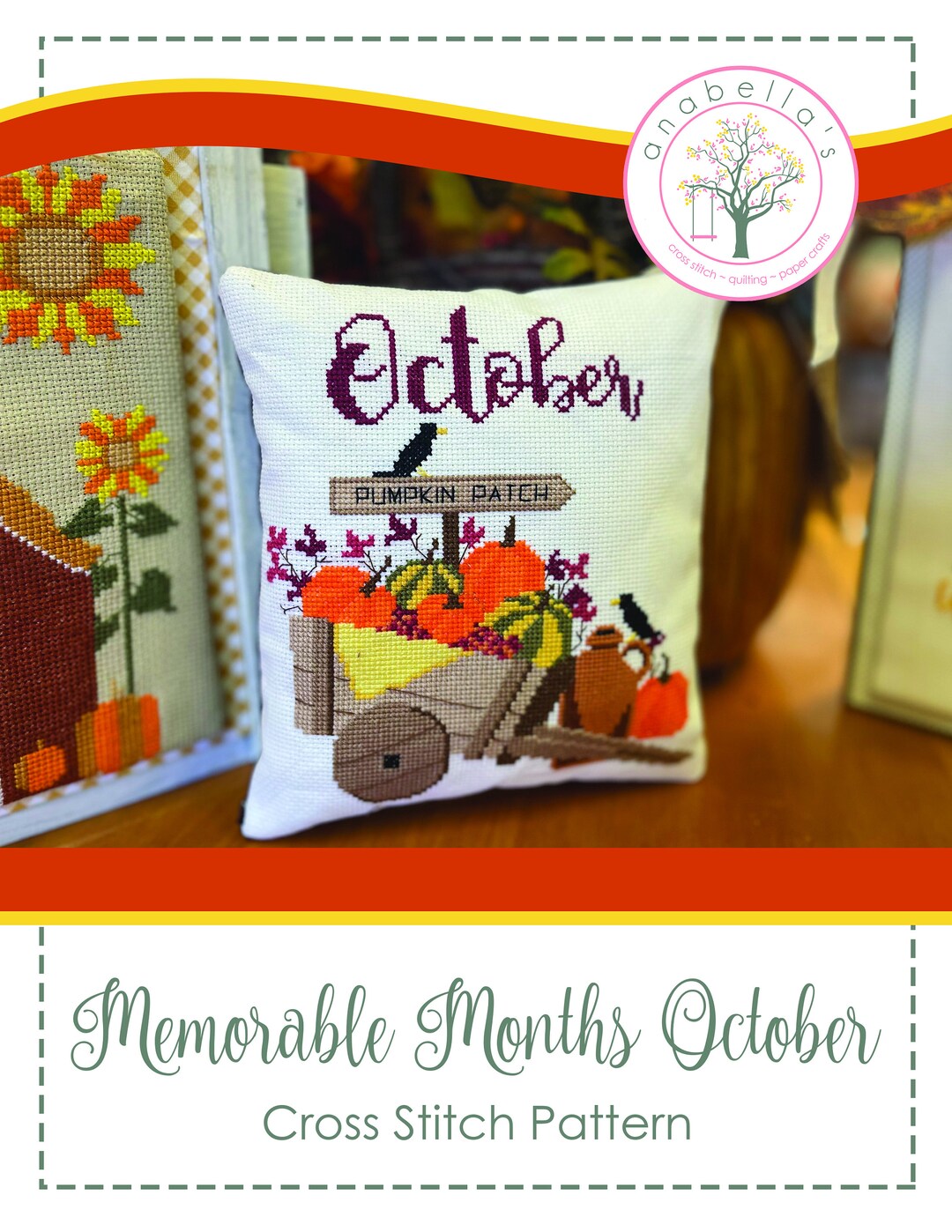 PDF Anabella's Needleart Memorable Months OCTOBER Cross Stitch Pattern ...