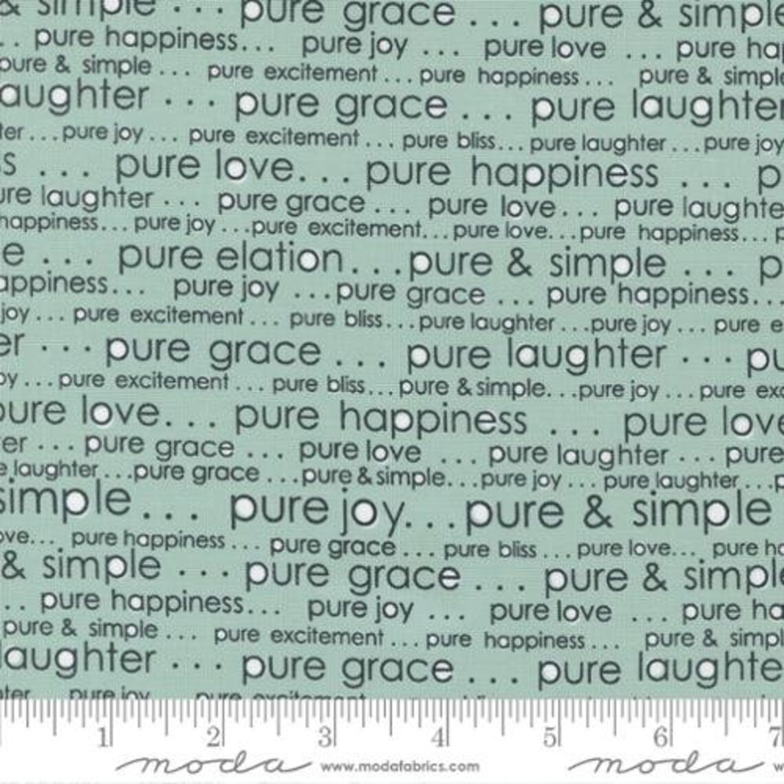 Moda Sweetwater Vintage Pure & Simple Aqua Fabric ~ Fabric by the Yard ...