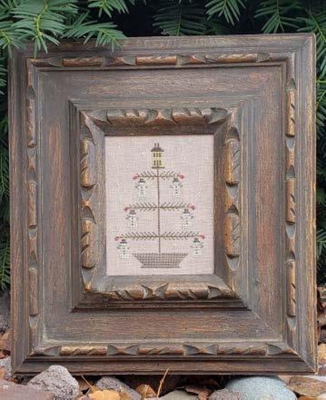 Thread Milk Designs Snowman Feather Tree Cross Stitch Pattern Christmas ...