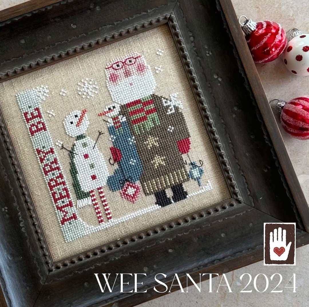 NEW Heart in Hand WEE SANTA 2024 Cross Stitch Pattern - Christmas Cross ...