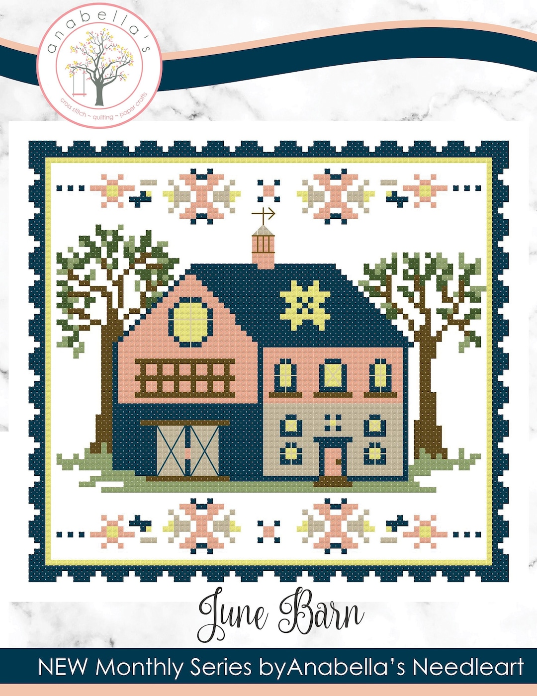 PDF Anabella's Needleart JUNE BARN Cross Stitch Pattern ~ Summer Cross ...