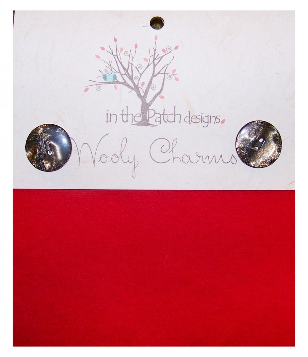 In the Patch Designs ~ Wooly Charms Christmas Red 5ct ~ 5" X 5" ~ Wool ...