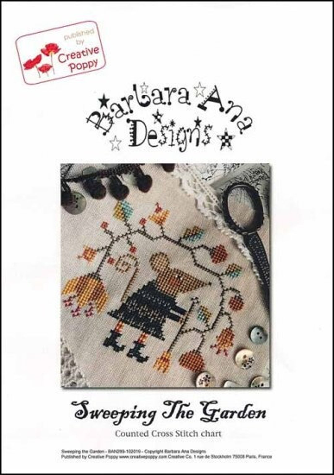 Barbara Ana Designs SWEEPING THE GARDEN Cross Stitch Pattern - Etsy