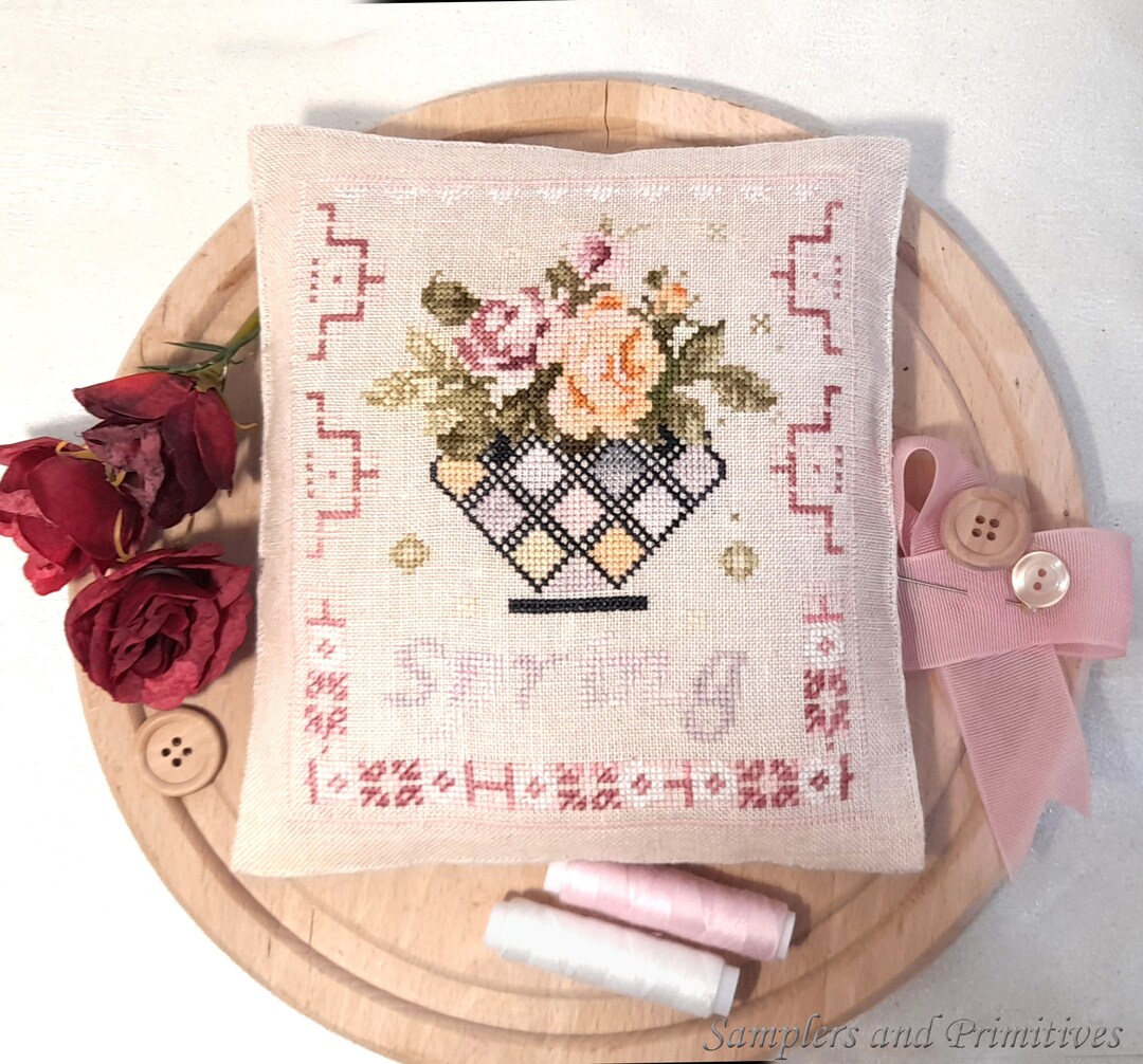 Samplers Primitives SPRING BOUQUET PDF Cross Stitch Pattern ~samplers ...