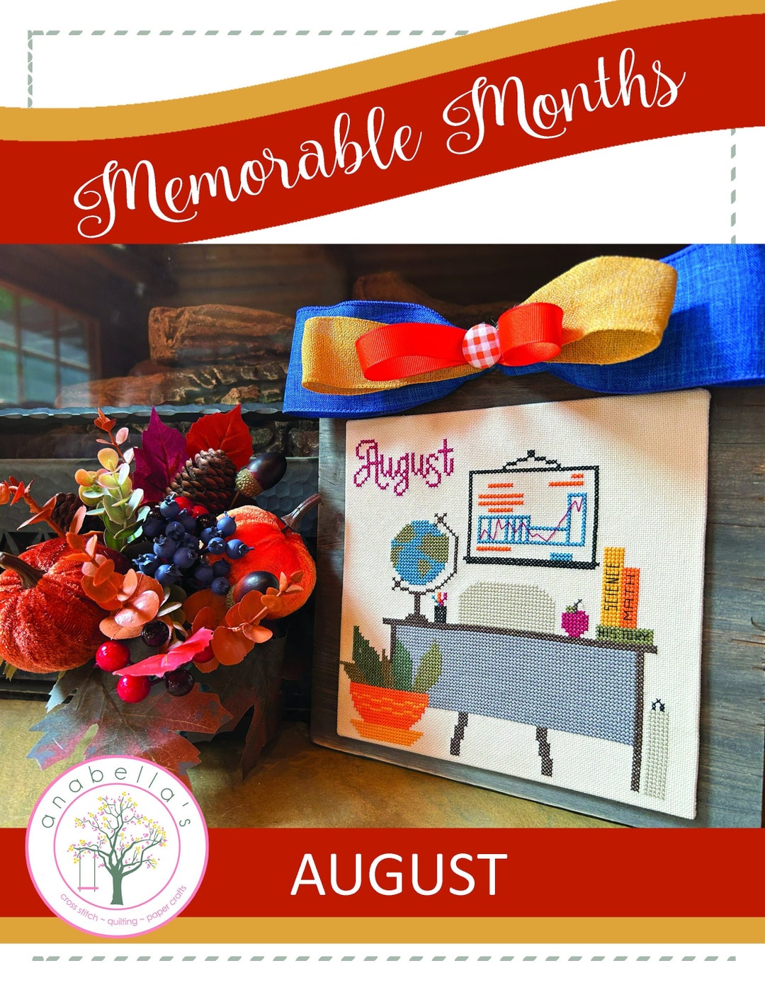 Anabella's Memorable Months™ AUGUST Cross Stitch Pattern - New Cross ...