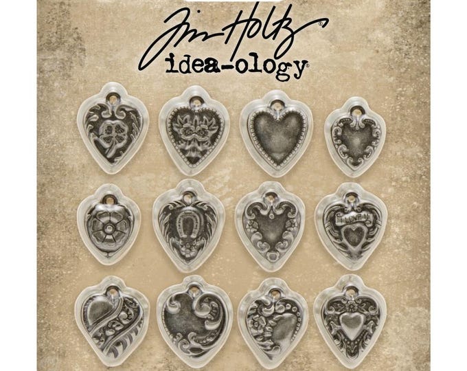 Tim Holtz Idea-ology Heart Adornments - Make Finishing Fun ~ Cross ...