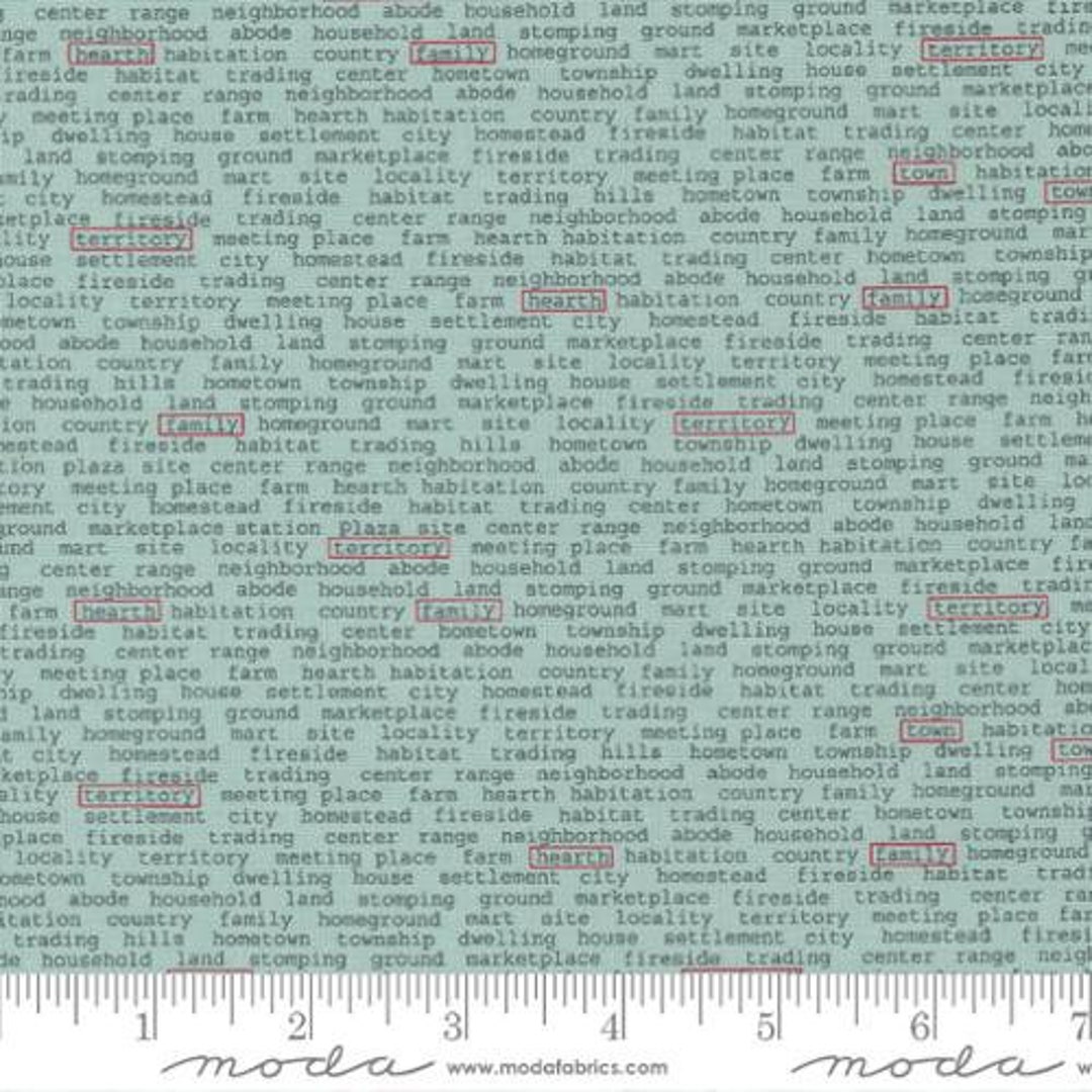 Moda Sweetwater Vintage Town News Aqua Fabric ~ Fabric by the Yard and ...