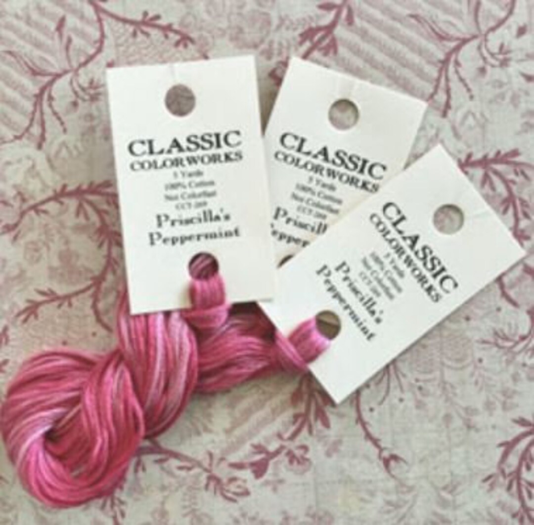 Classic Colorworks Priscilla's Peppermint Cross Stitch Floss 3 Yards ...