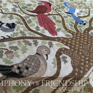 Cottage Garden Samplings A Symphony of Friendship Sampler ~ Cross ...