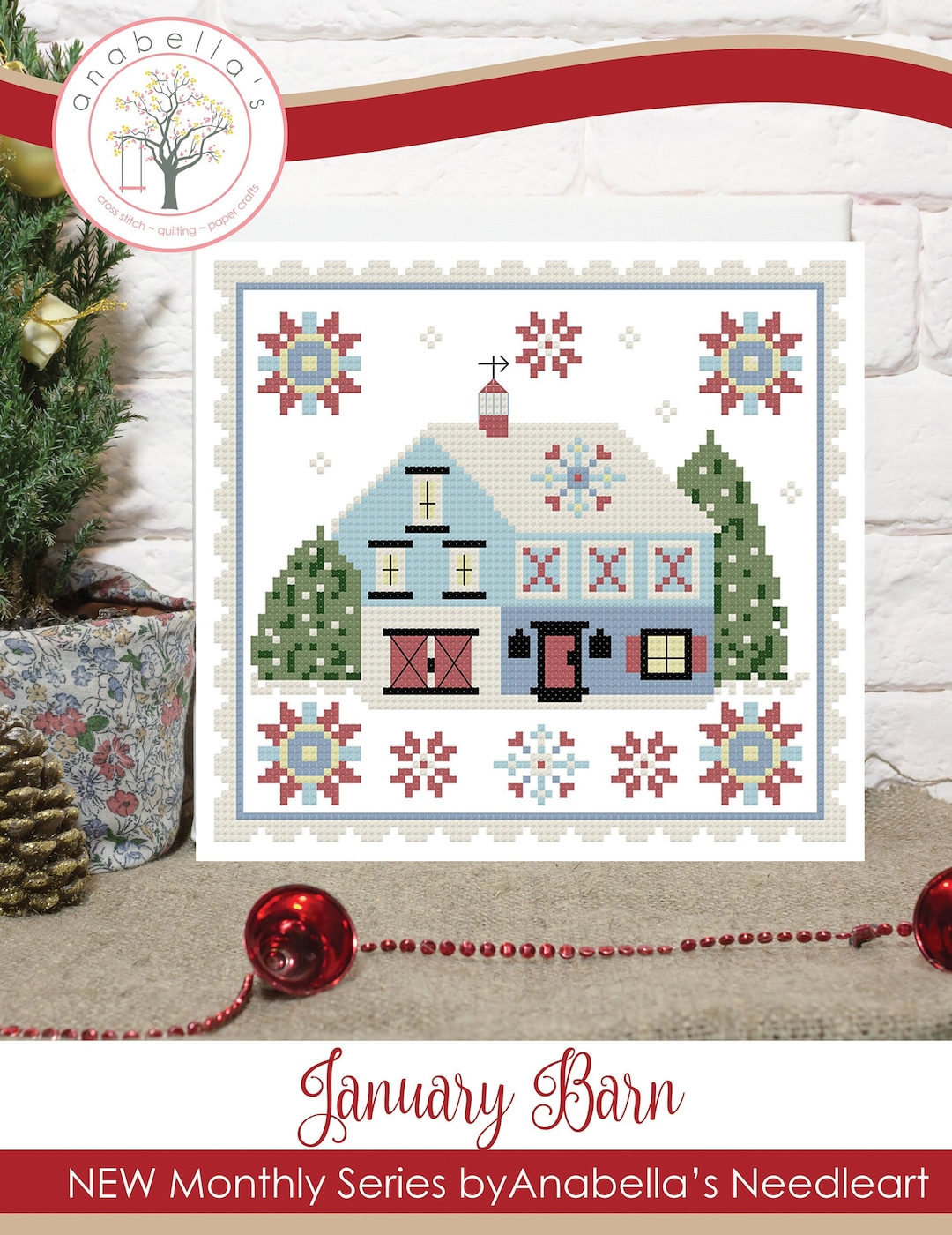 PDF Anabella's Needleart JANUARY BARN Cross Stitch Pattern ~ Pdf Cross ...