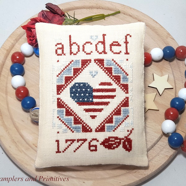 Patriotic Cross Stitch Pattern - Etsy
