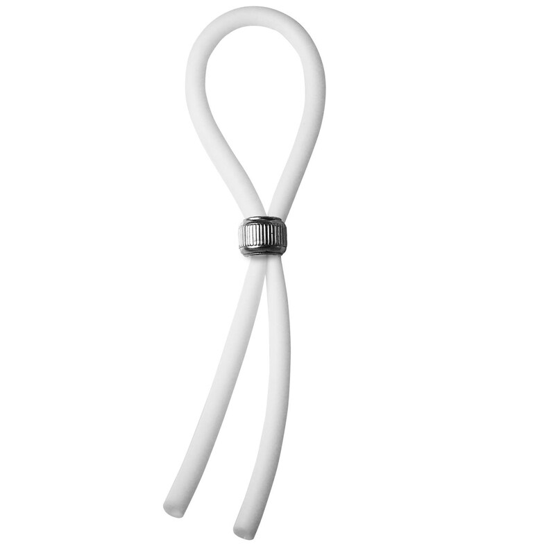 Zcb0148-white Cock Ring Adjustable Silicone White Cord With - Etsy