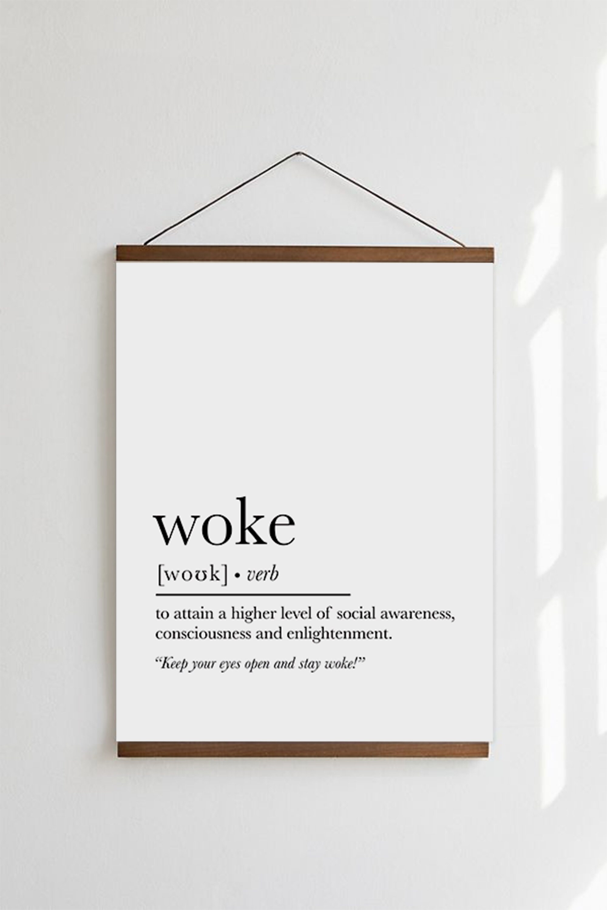 Woke Definition PRINTABLE DESIGN Funny Poster Comedic | Etsy