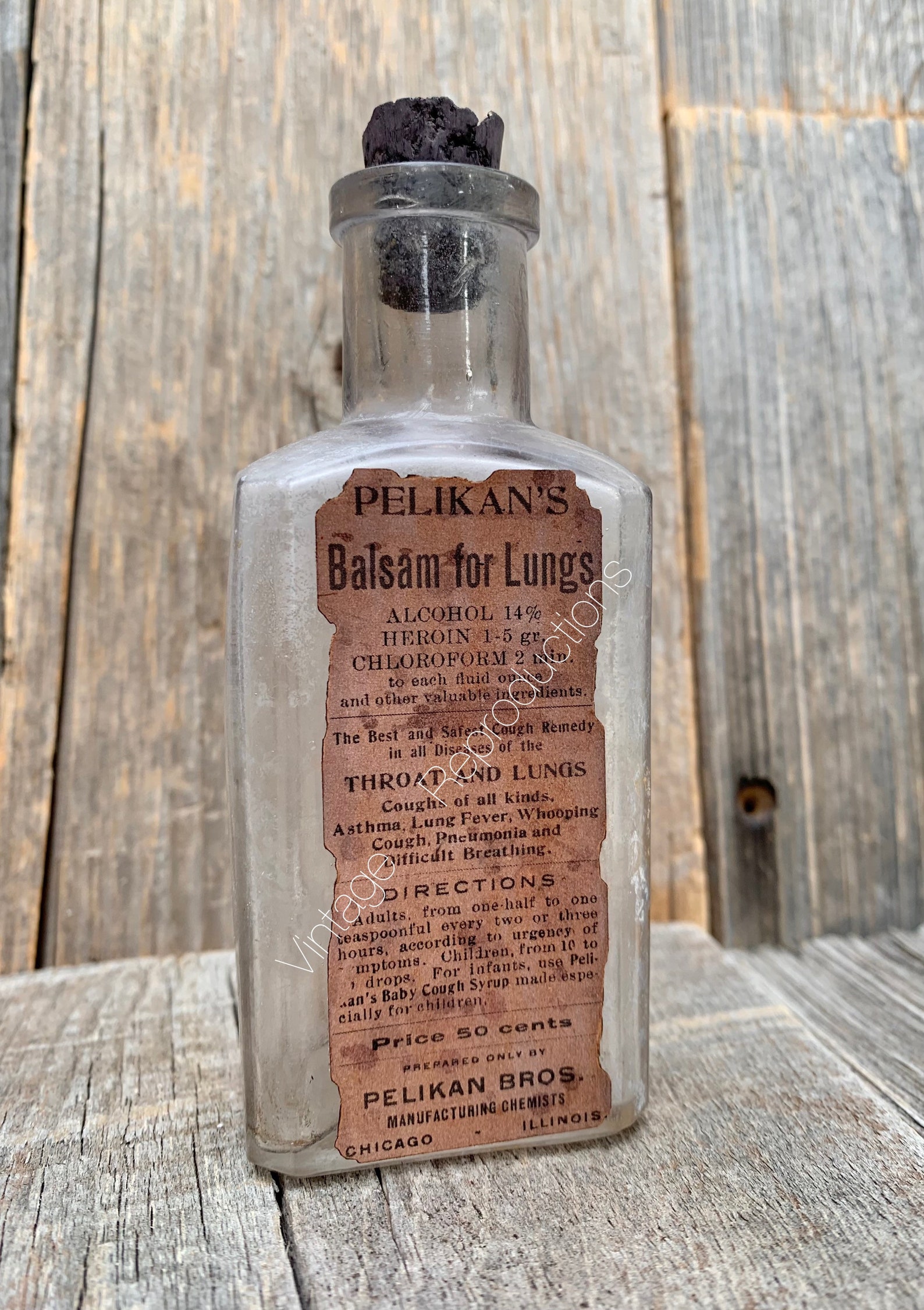 1890s-era HEROIN & CHLOROFORM Quack Medicine Bottle With | Etsy