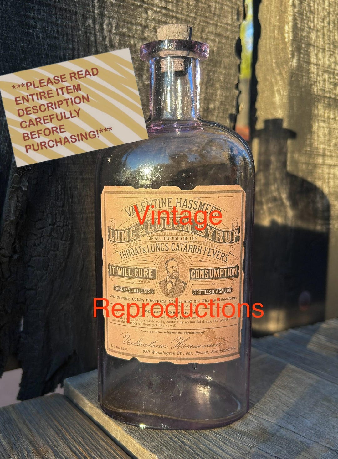 1890-era TUBERCULOSIS CURE Quack Medicine Bottle With REPRODUCTION Label - Etsy