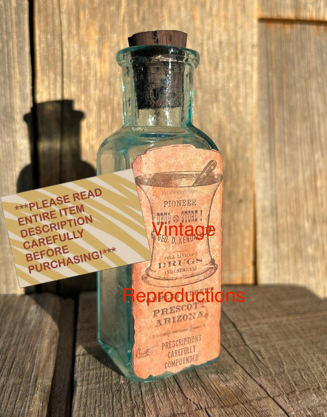 Prescott Arizona 1890-era Old West Drug Store With REPRODUCTION ...