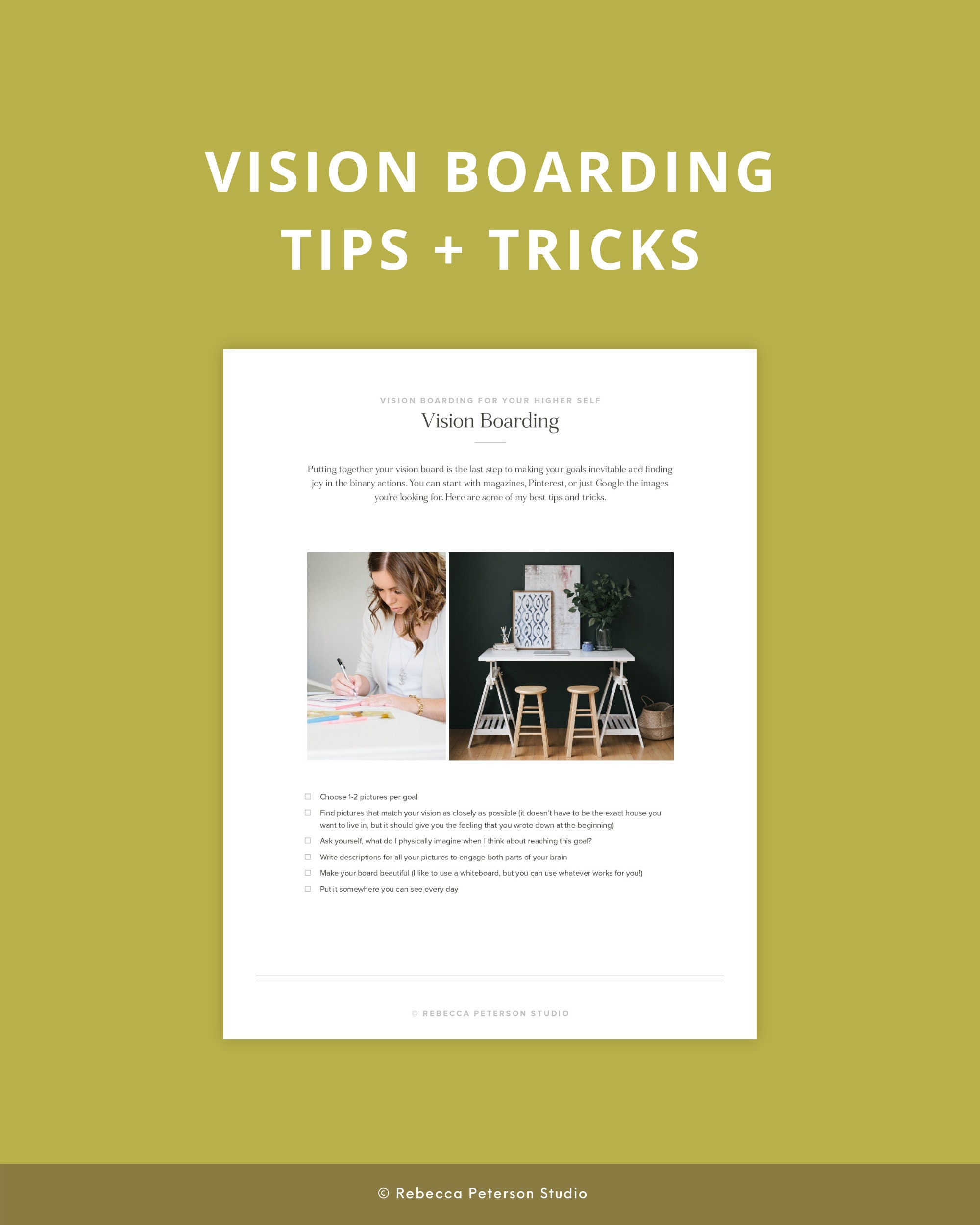 Vision Boarding Guide — Digital Planner, Vision Board Template, Vision ...