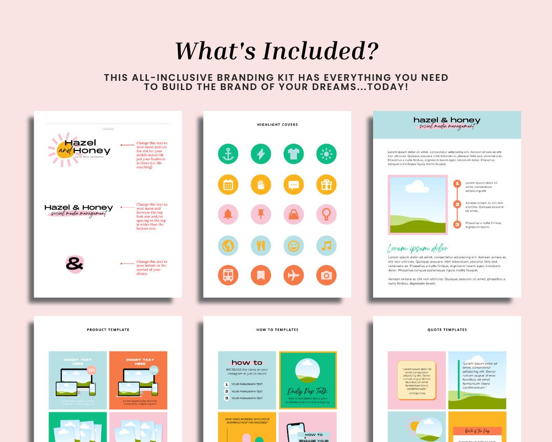 Logo + Branding Kit for Coaches | Online Business Brand Kit | Brand ...
