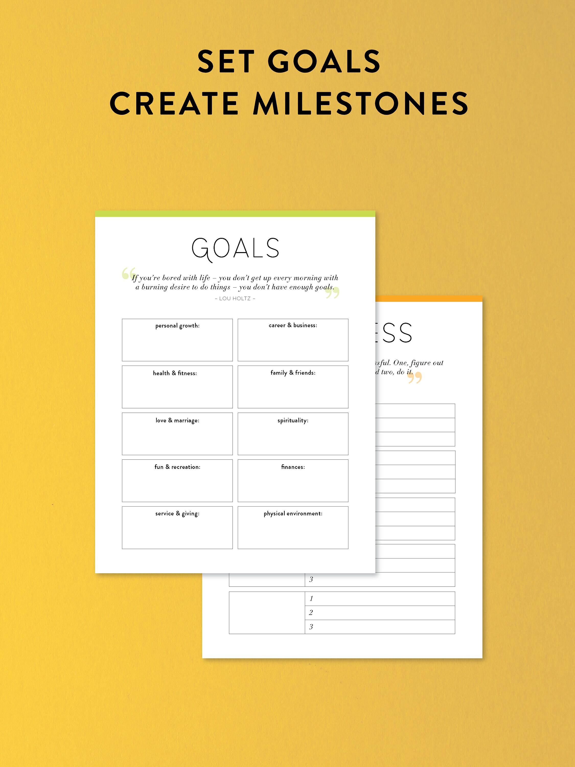 Goal-setting Workbook & Planner | Printable Planner | Goal Action Plan ...