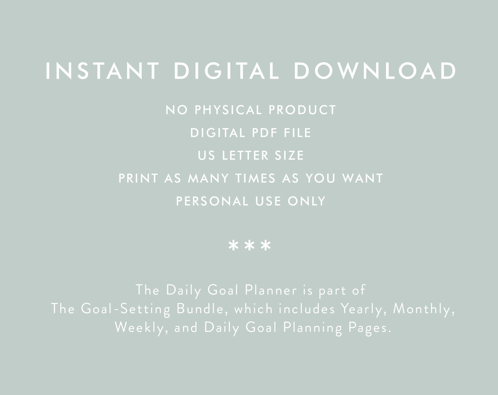 Weekly Goals Planner | Goal-setting Printable | Weekly Printable ...