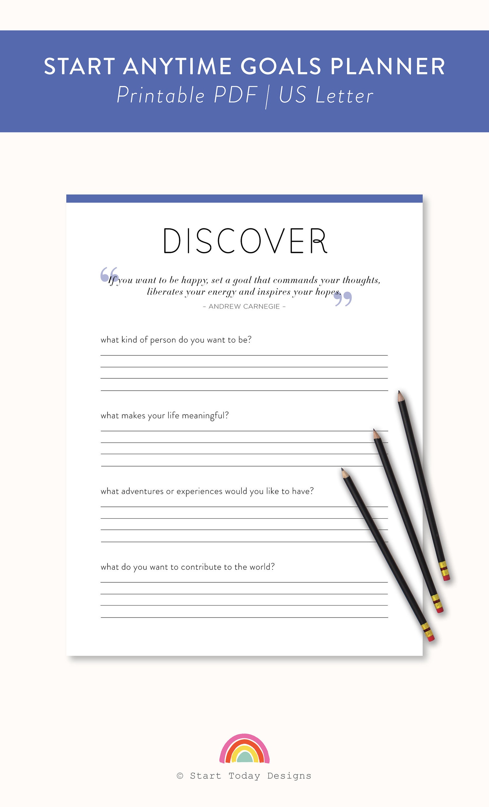 Goal-setting Workbook & Planner | Printable Planner | Goal Action Plan ...