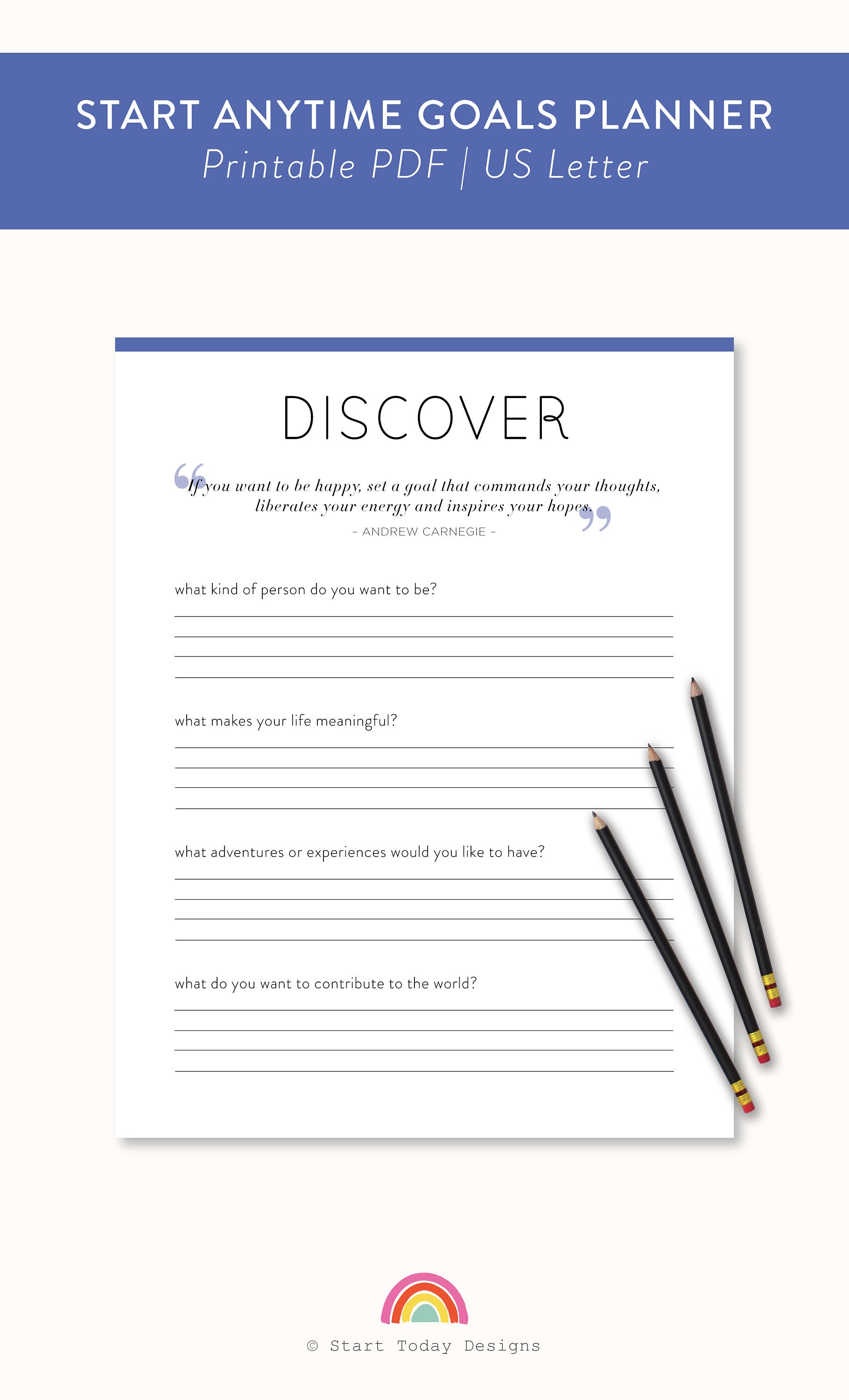 Goal-setting Workbook & Planner | Printable Planner | Goal Action Plan ...