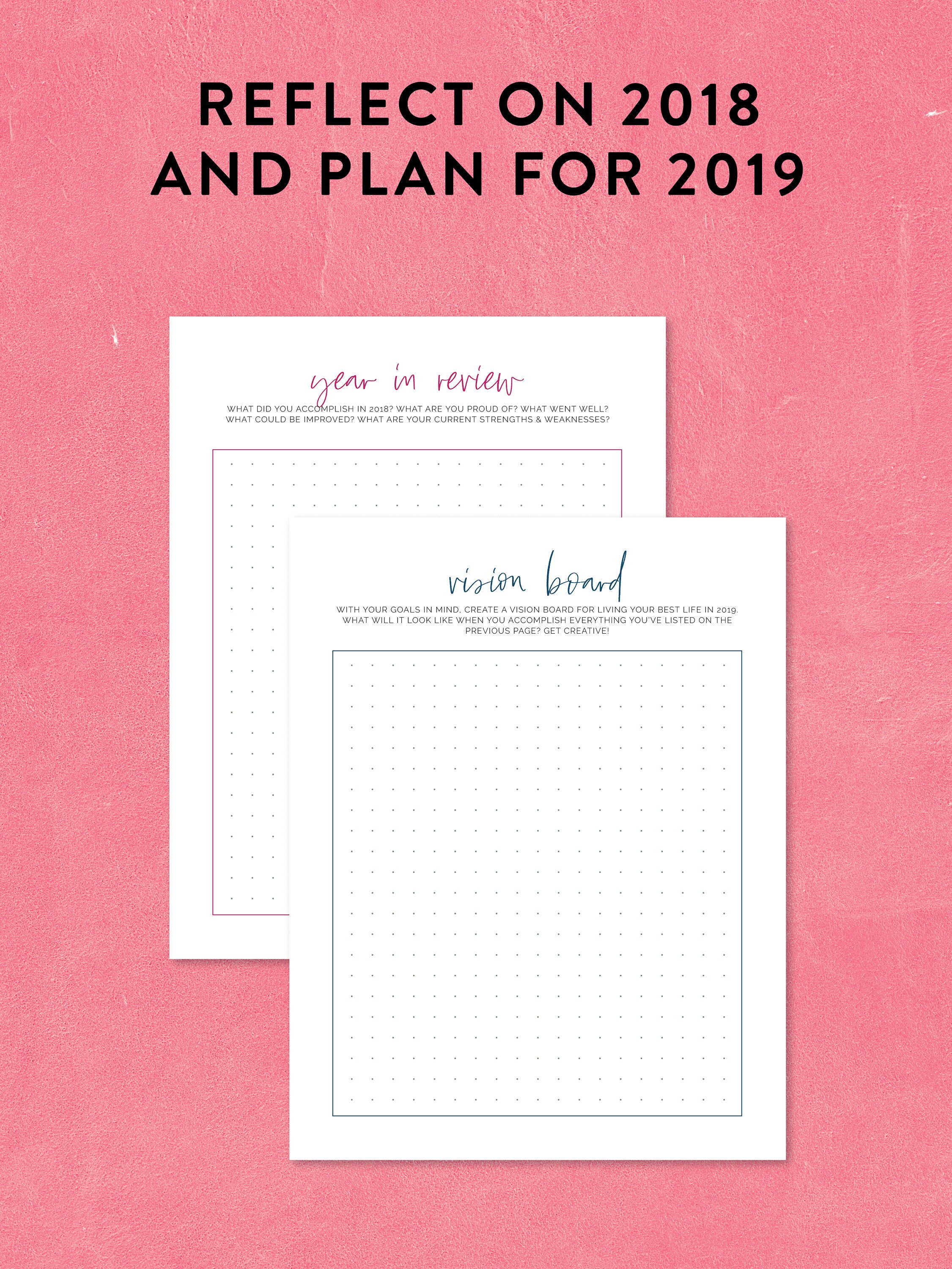 2019 Goal-setting Workbook | Printable Planner | Goal Action Plan ...
