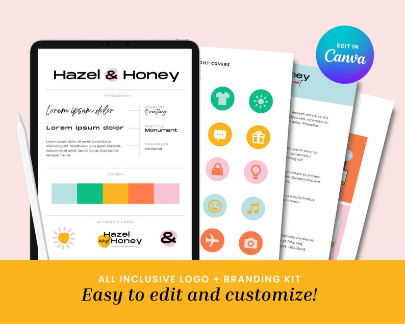 Logo Branding Kit for Coaches Online Business Brand Kit - Etsy