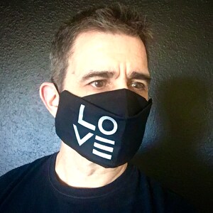 LOVE Origami Mask in Black - Etsy