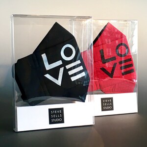 LOVE Origami Mask in Black - Etsy