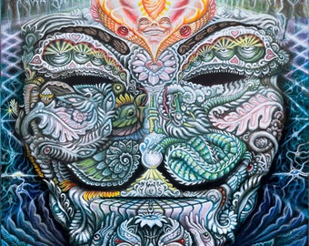 Psychedelic mask | Etsy