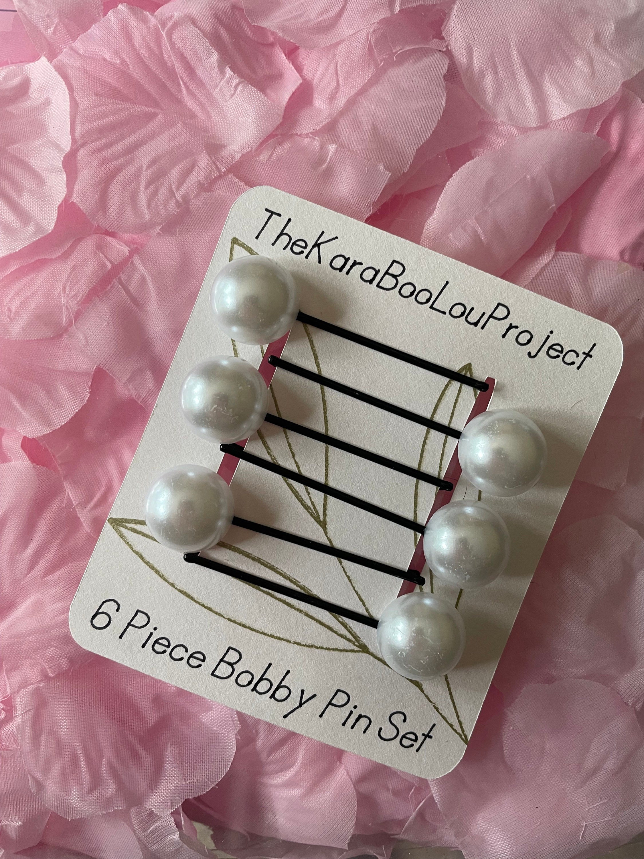 Pearl Bobby Pins 6 Pack - (bobby Pin Color Options) - Etsy