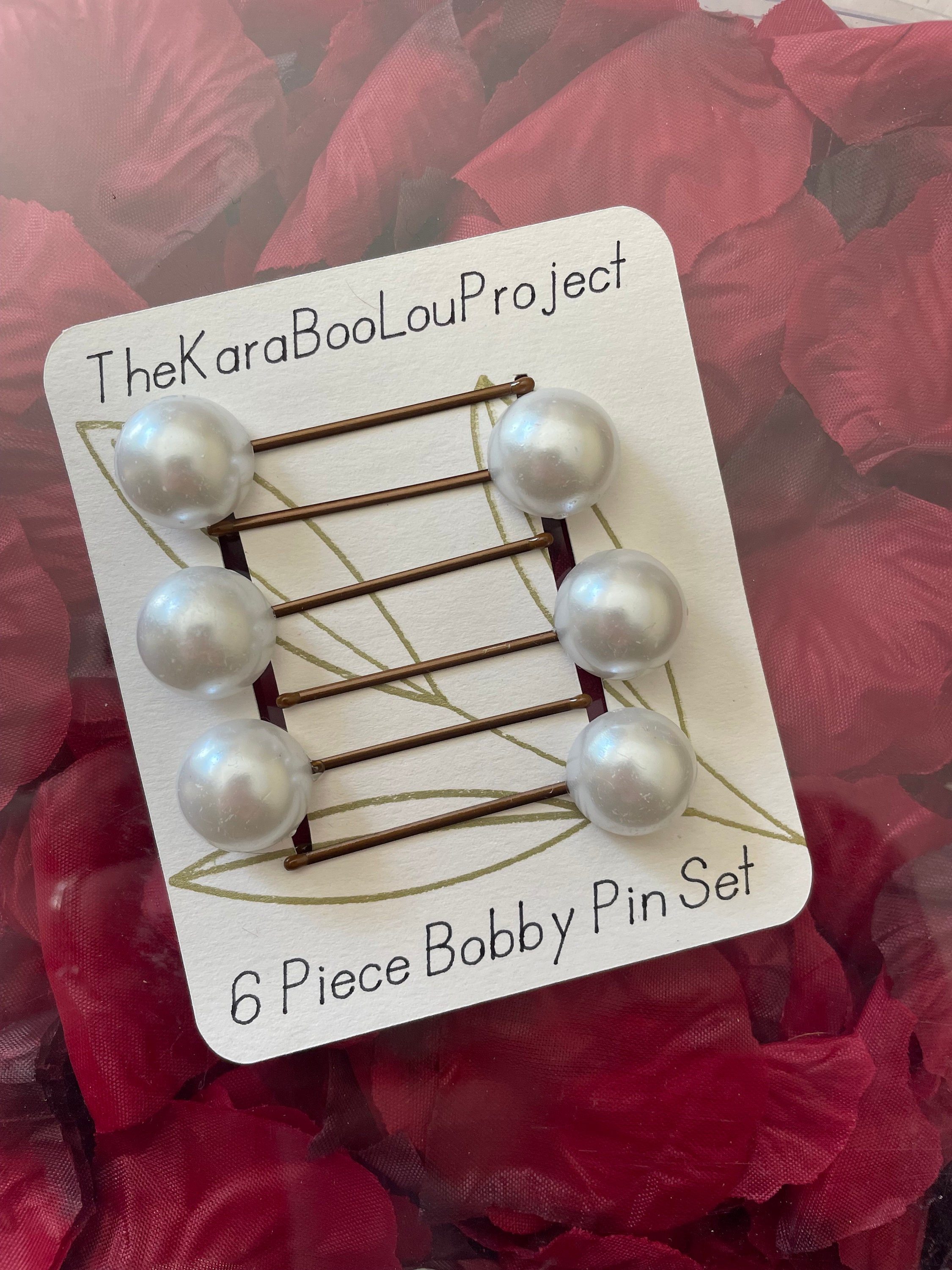 Pearl Bobby Pins 6 Pack - (bobby Pin Color Options) - Etsy