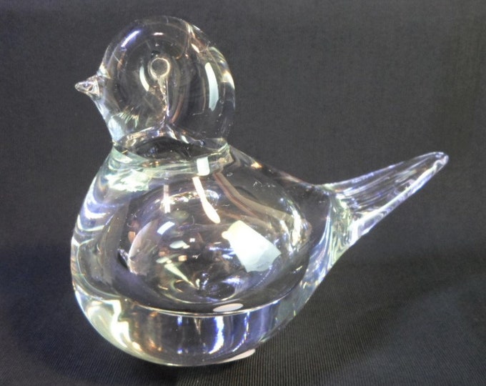 Vintage LARSON Crystal CHUBBY BIRD Figurine Made in U S A 5 Long Art ...