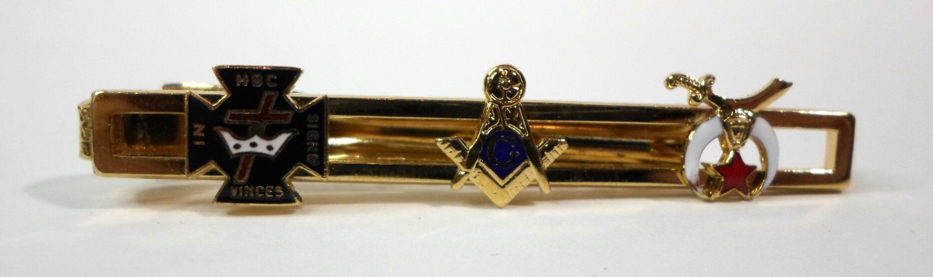 Vintage MASONIC TIE CLIP With Knights Templar Freemasons Shriners ...