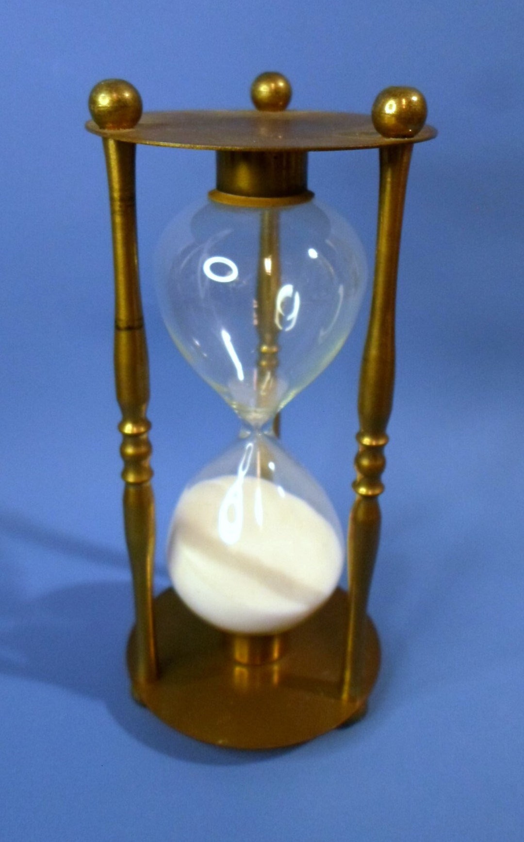 Vintage SAND TIMER / HOURGLASS Brass & Glass Runs 15 Minutes - Etsy